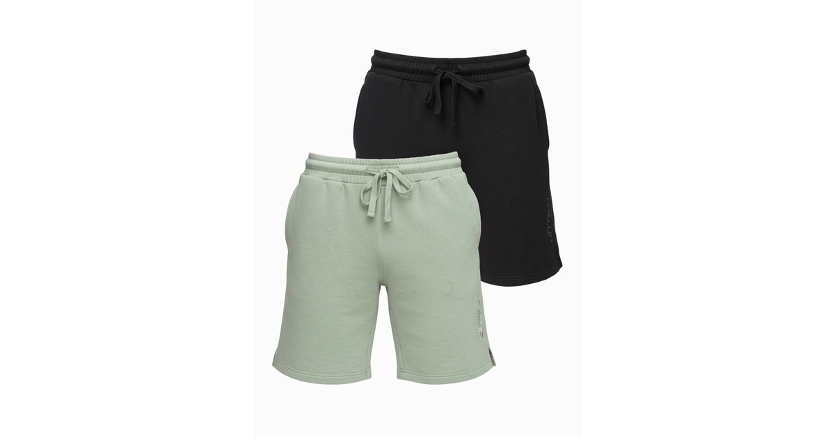 Ombre Clothing - Sada dvou pánských teplákových šortek z froté úpletu ...
